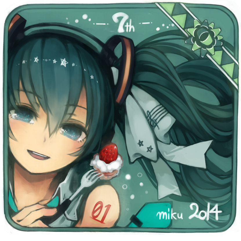 Safebooru - 1girl :d cake food fork grey eyes grey hair hair ornament ...