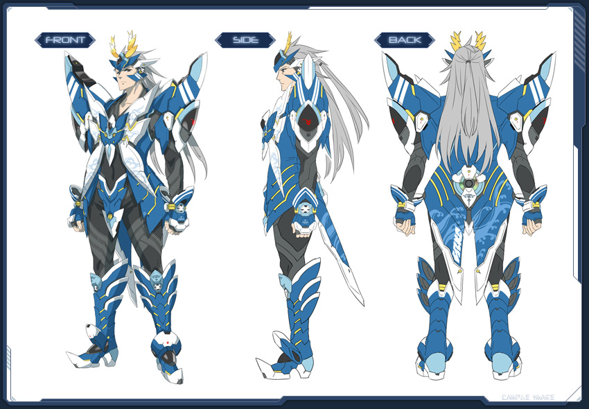 Safebooru - 1boy akikazu mizuno armor concept art hair ornament ...