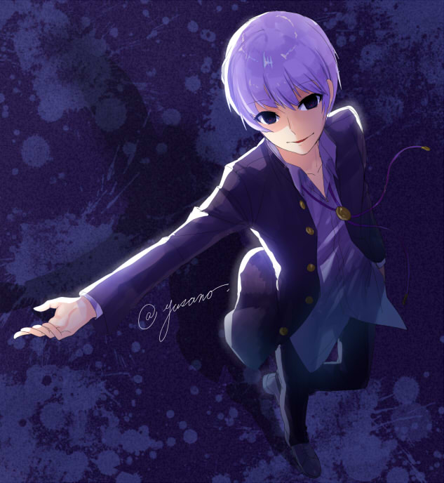 Safebooru - 1boy byakuya (under night in-birth) gakuran grey hair ...
