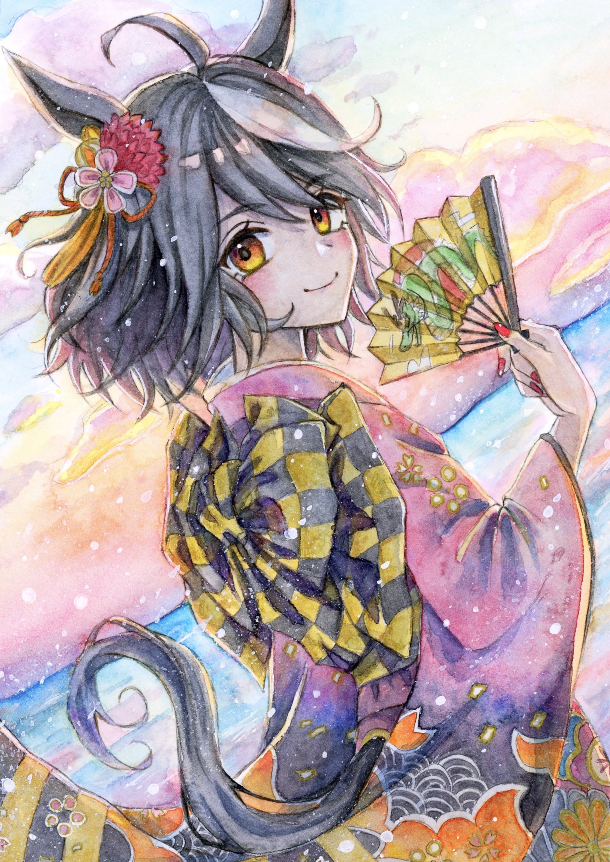 Safebooru - 1girl absurdres ahoge alternate costume animal ears black ...