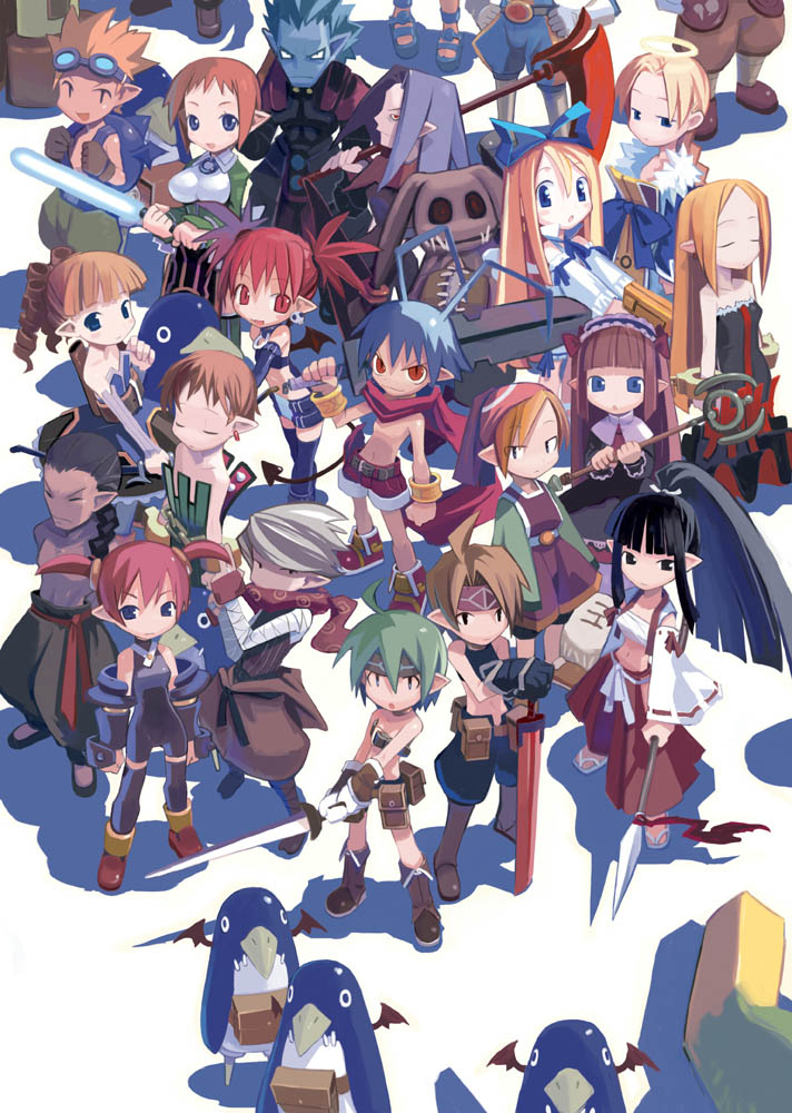 Safebooru - 6+boys 6+girls ahoge antenna hair archer (disgaea) backpack ...