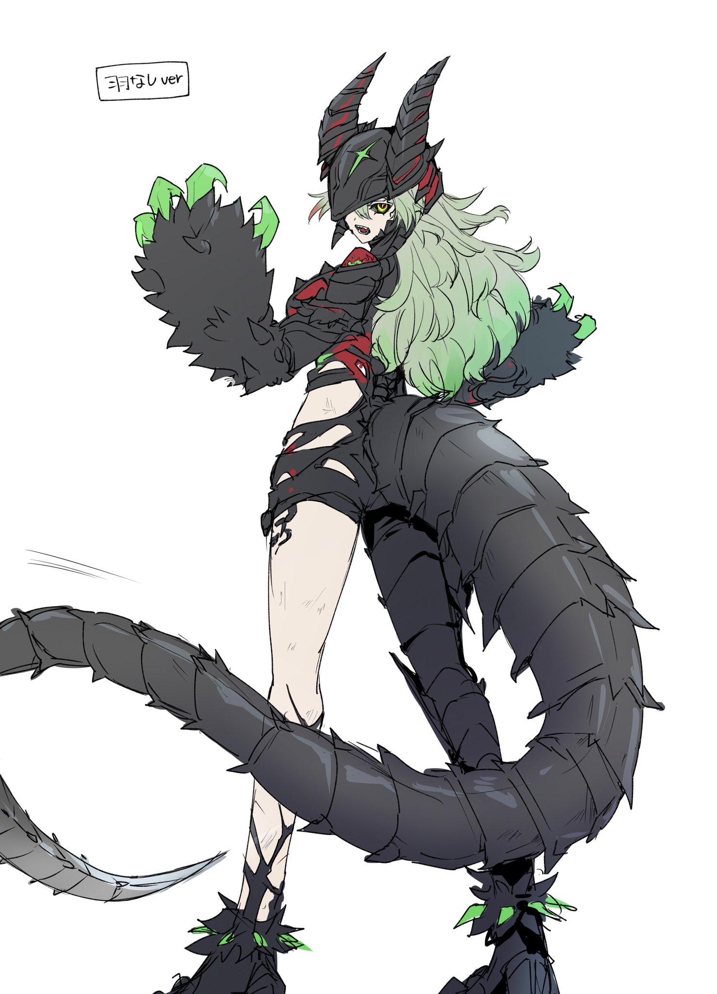 Safebooru - 1girl armor black armor black tail diabellstar the black witch diabellstar the sin ...