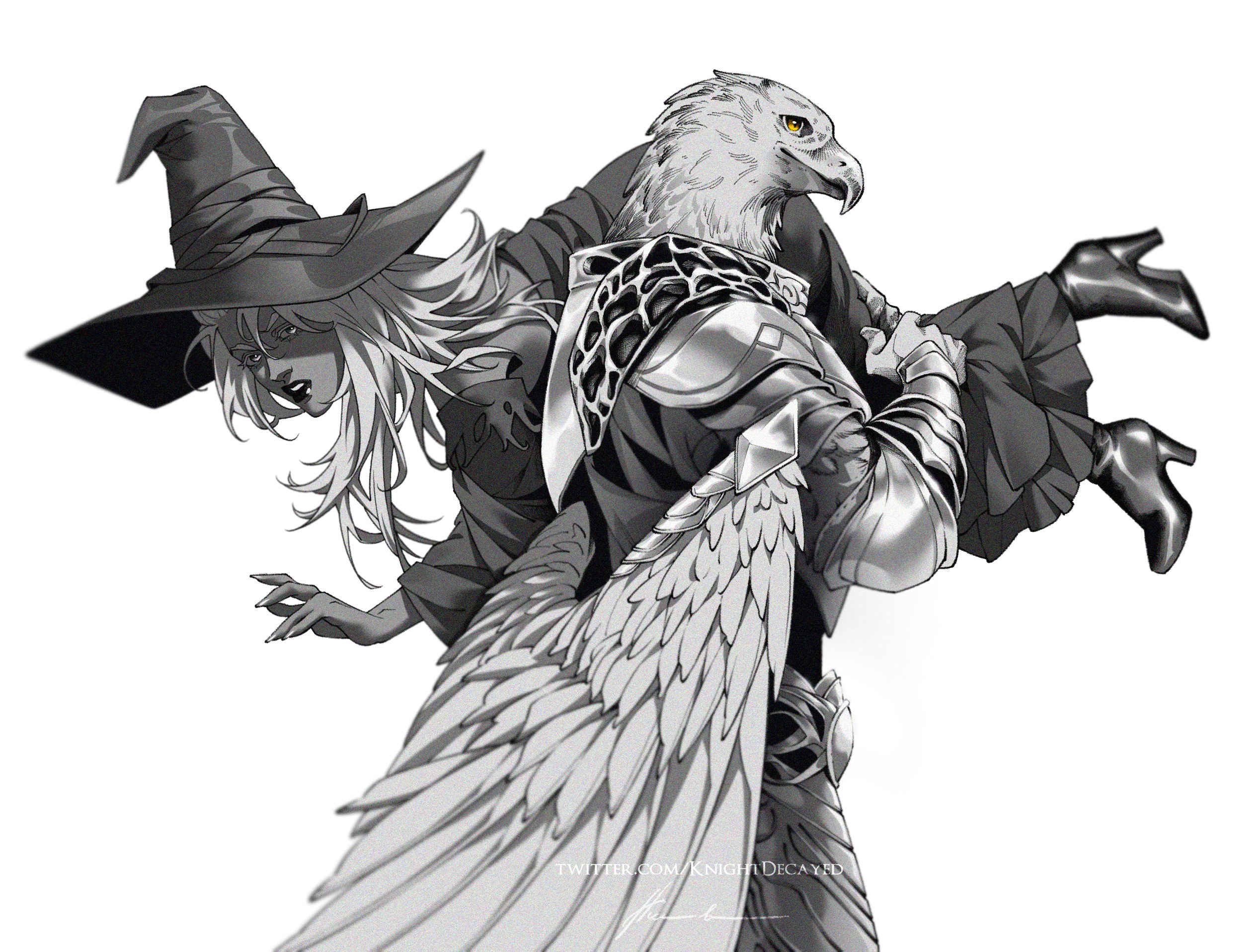 Safebooru - 1boy 1girl armor bird boy black skin carrying carrying ...