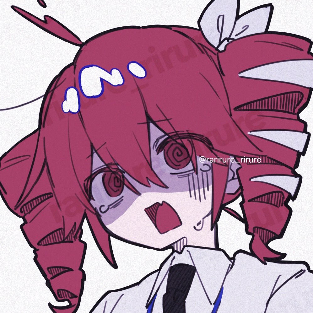 Safebooru - 1girl @ @ ahoge alternate costume black necktie bow ...