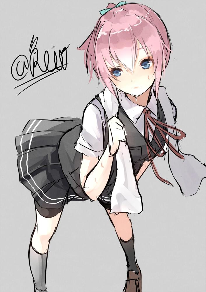 Safebooru - blue eyes gloves kantai collection long hair pink hair ...