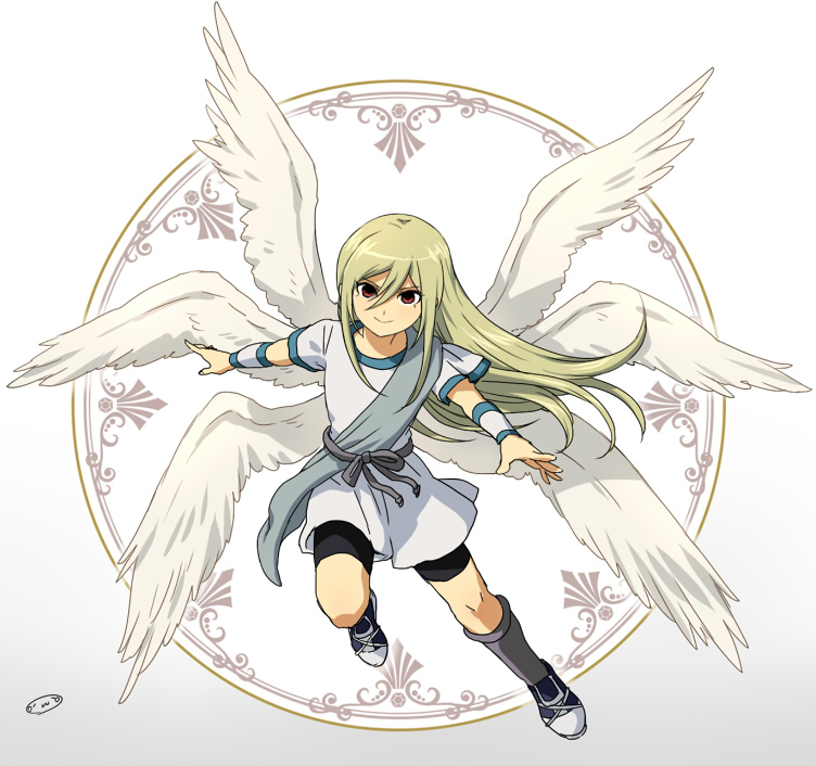 Safebooru - 1boy afuro terumi angel wings bike shorts blonde hair ...