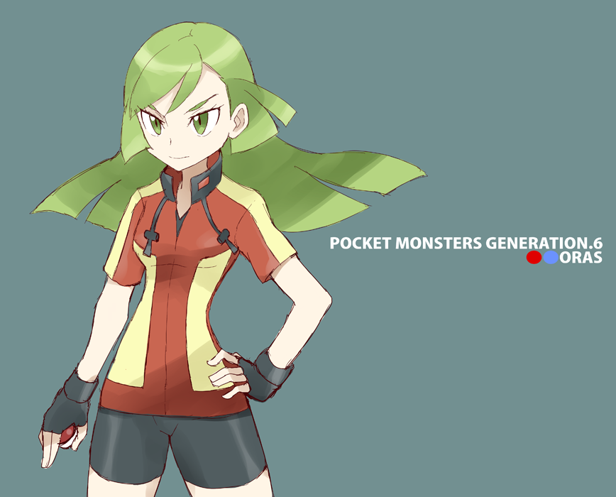 Safebooru - ace trainer (pokemon) bike shorts fingerless gloves gloves ...