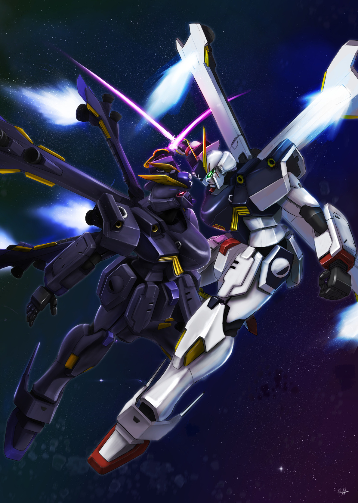 Safebooru - artist request asteroid battle crossbone gundam crossbone ...