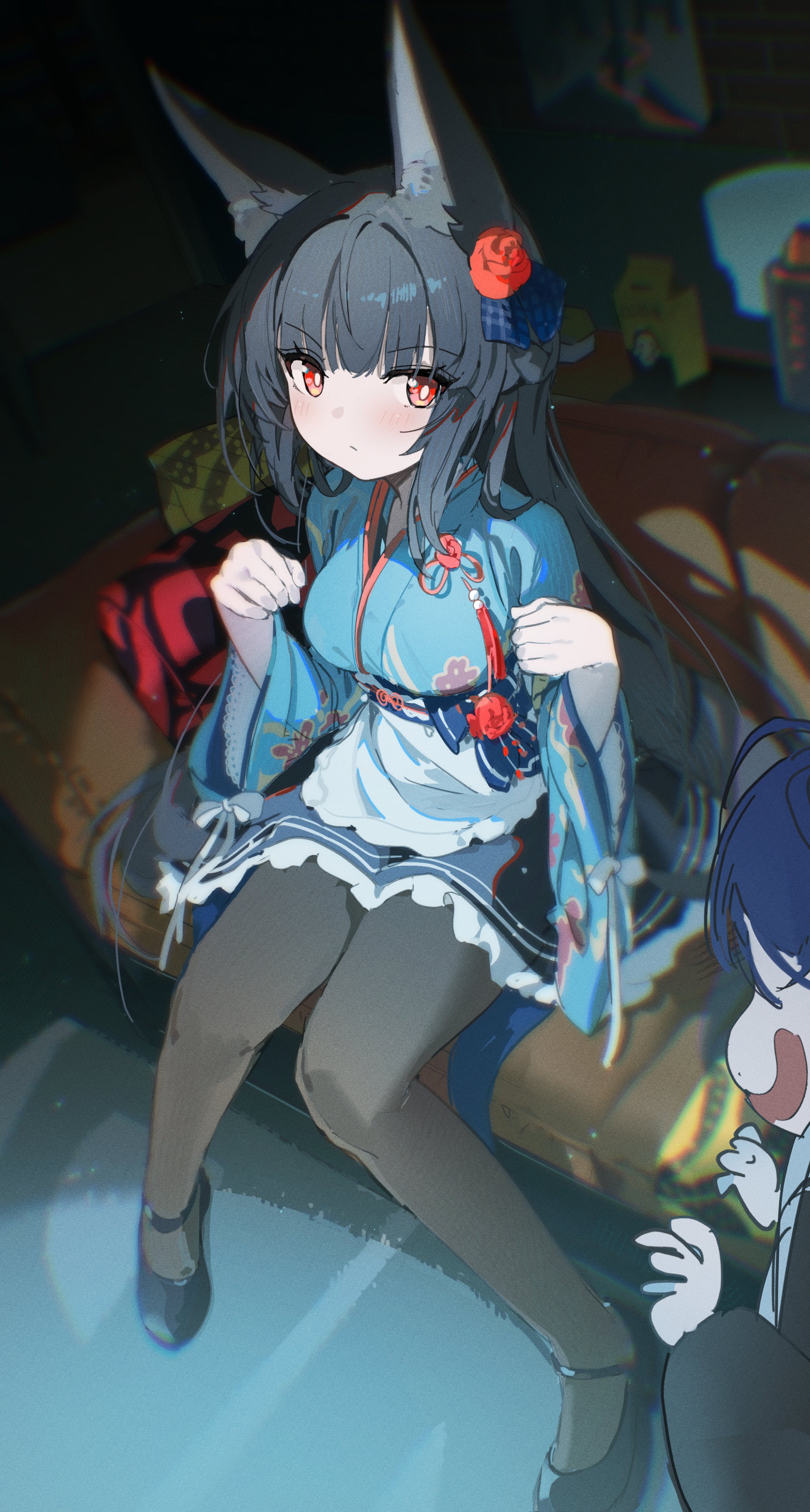 Safebooru - 2girls absurdres alternate costume animal ears apron belle (zenless zone zero) black ...