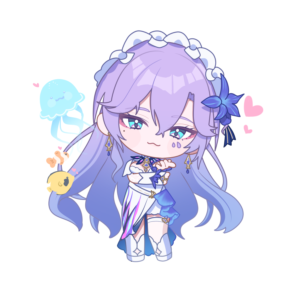 Safebooru - 1girl :3 blue eyes blue flower cantarella (wuthering waves ...