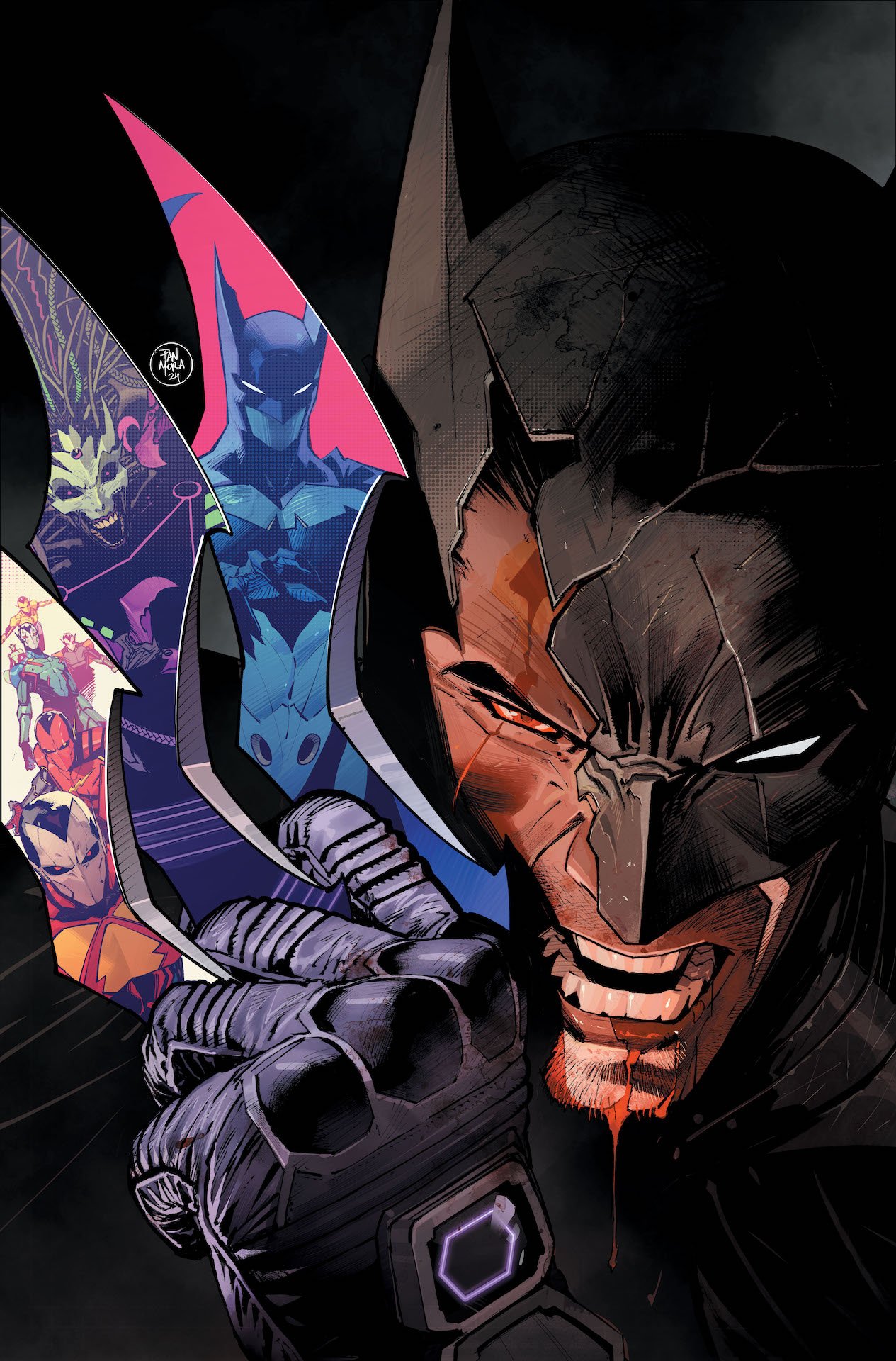 Safebooru - 1boy batarang batman batman (series) black gloves blood ...