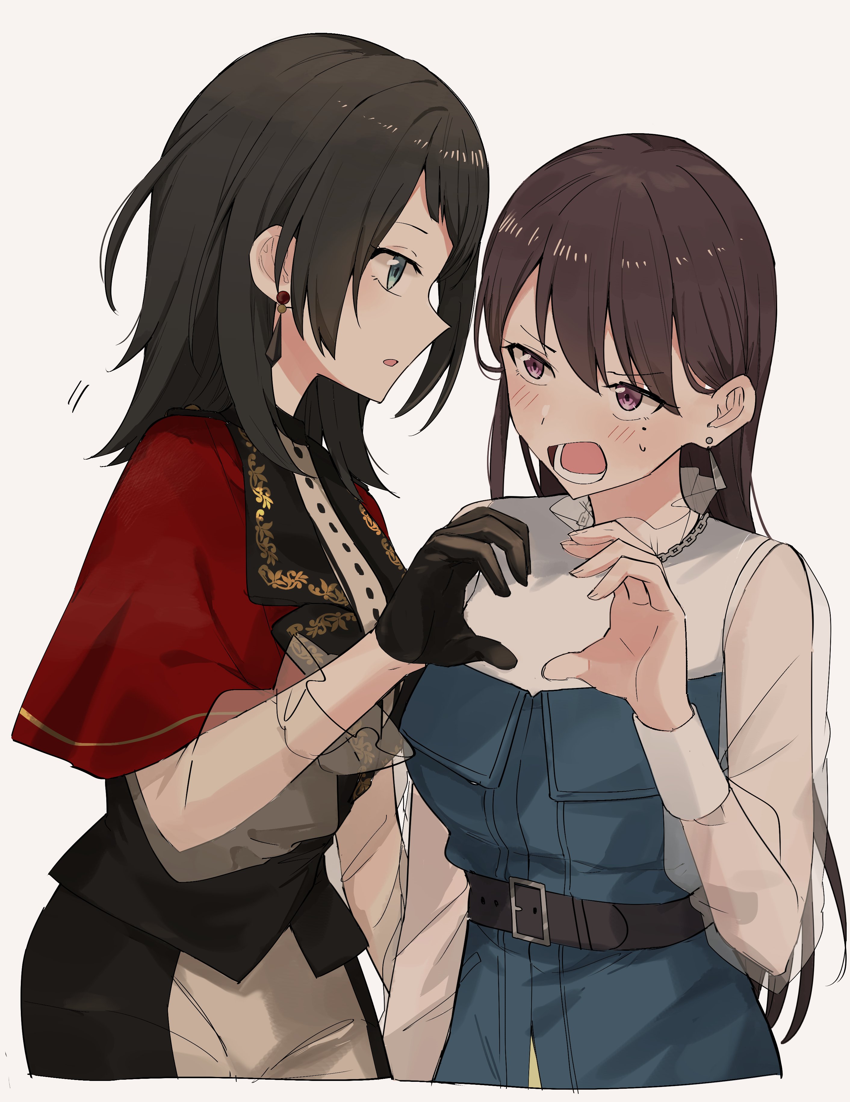 Safebooru - 2girls absurdres bang dream! bang dream! it's mygo!!!!! belt black belt black gloves ...