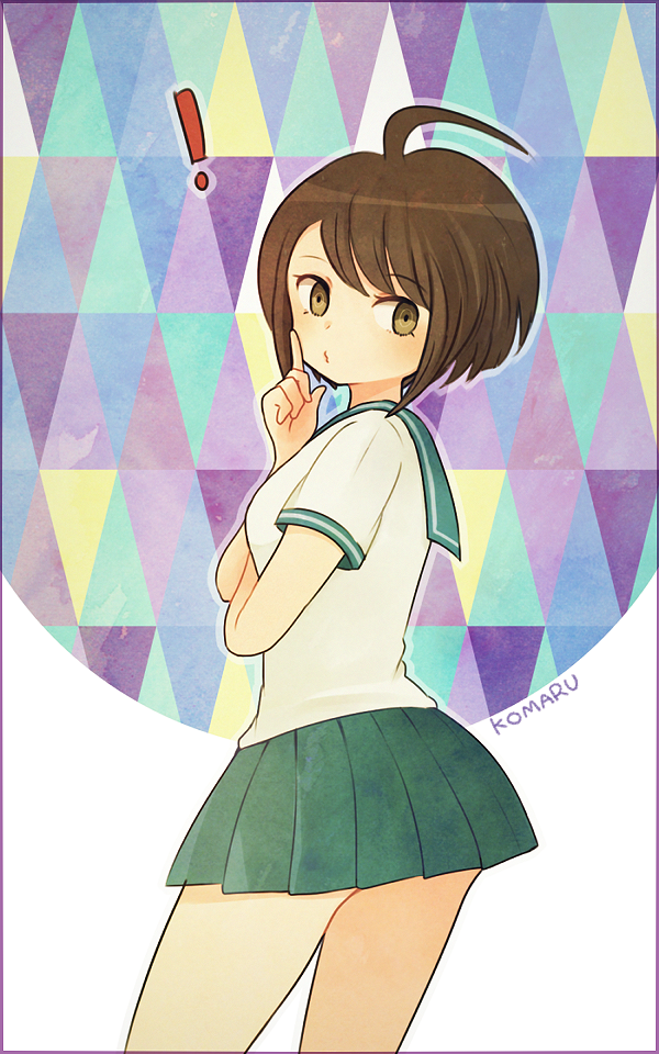Safebooru 1girl Ahoge Ayu Mog Bangs Brown Eyes Brown Hair 5259