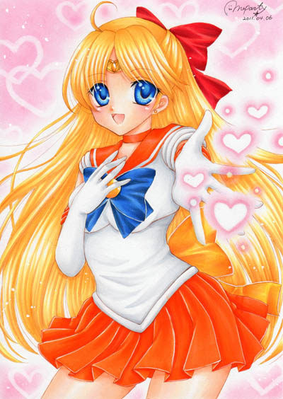 Safebooru - aino minako bishoujo senshi sailor moon blonde hair blue eyes bow choker elbow ...