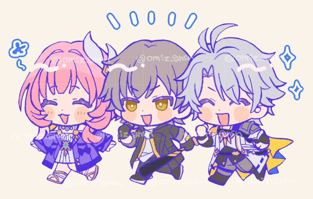 Safebooru - 1girl 2boys ahoge baseball bat black jacket black pants ...