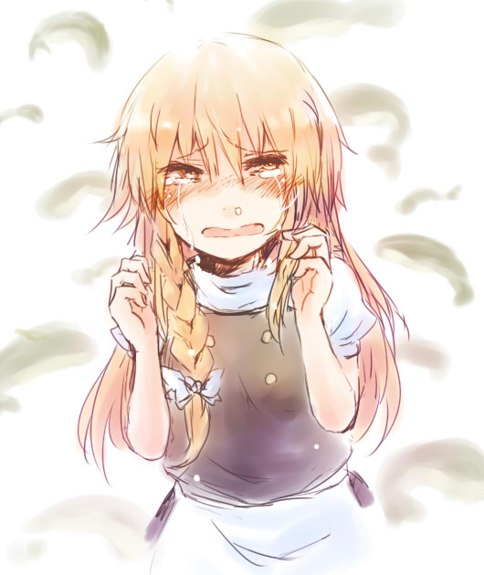 Safebooru - 1girl blonde hair braid crying kirisame marisa long hair ...