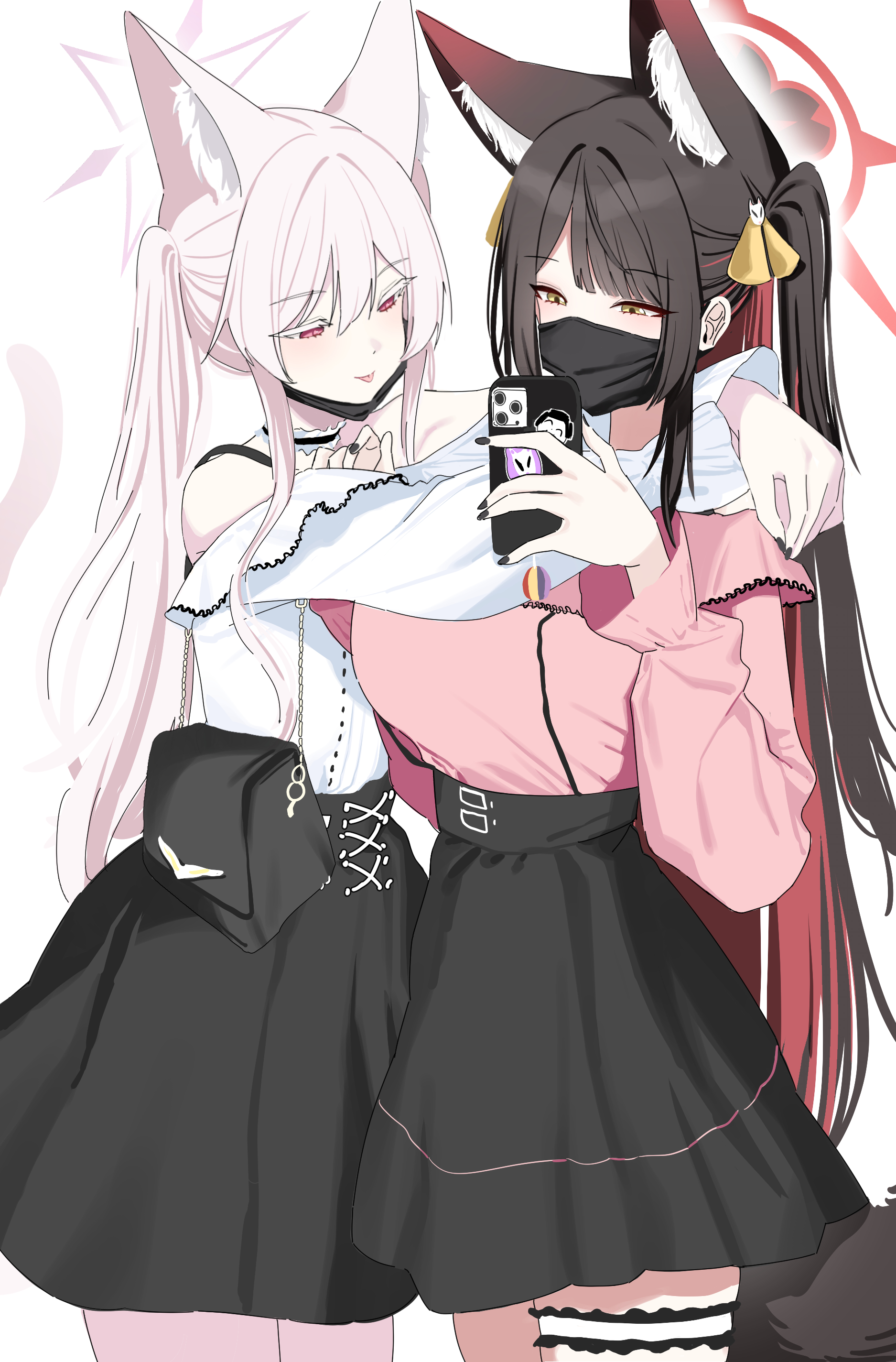 Safebooru - 2girls absurdres akira (blue archive) alternate costume alternate hairstyle animal ...