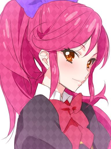 Safebooru - 1girl aikatsu! akira (natsumemo) blush hair bow long hair ...