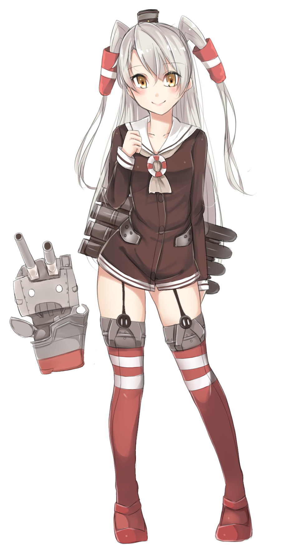 Safebooru - 1girl amatsukaze (kantai collection) beeyan blush contrapposto full body hair tubes ...