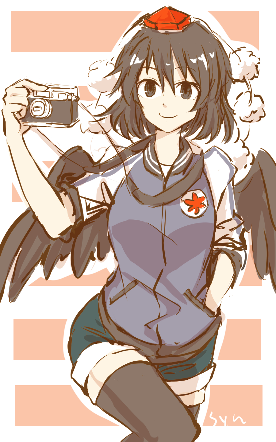 Safebooru - 1girl alternate costume black eyes black hair contemporary ...