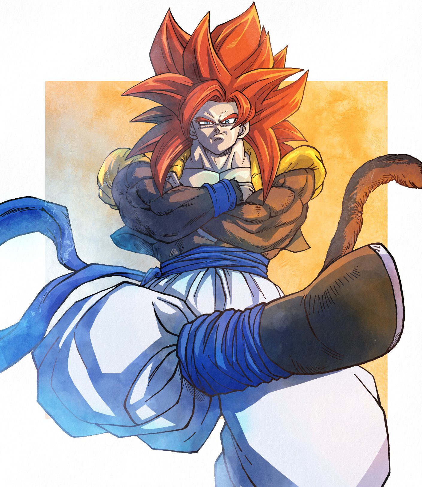 Safebooru - 1boy blue eyes blue sash body fur dragon ball dragon ball ...
