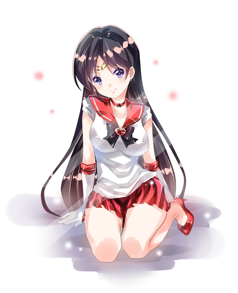 Safebooru - 1girl bishoujo senshi sailor moon black hair blacknirth bow brooch choker earrings ...