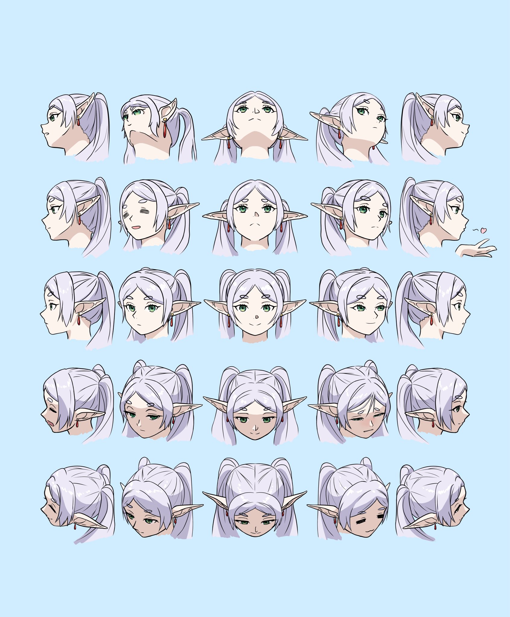 Safebooru - 1girl 25 perspective box exercise blowing kiss blue ...