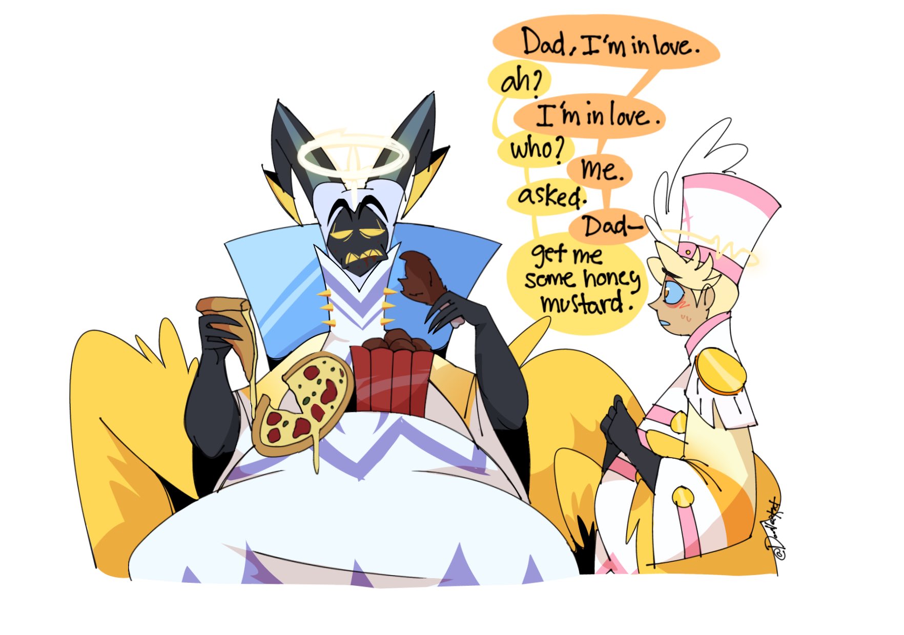 Safebooru - 2boys abel (hazbin hotel) adam (hazbin hotel) angel wings ...