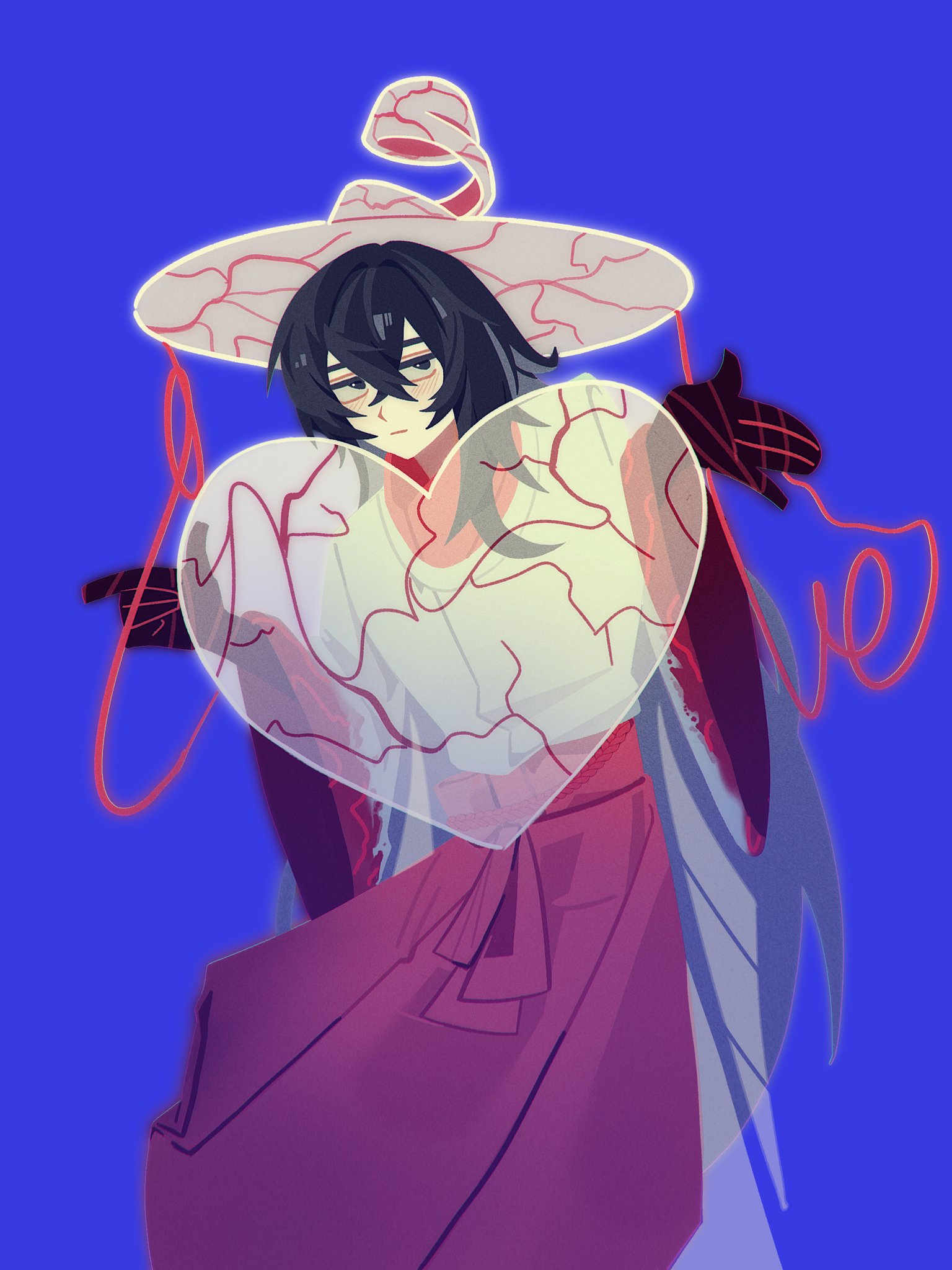 Safebooru - 1boy apron black eyes black hair black skin closed mouth ...