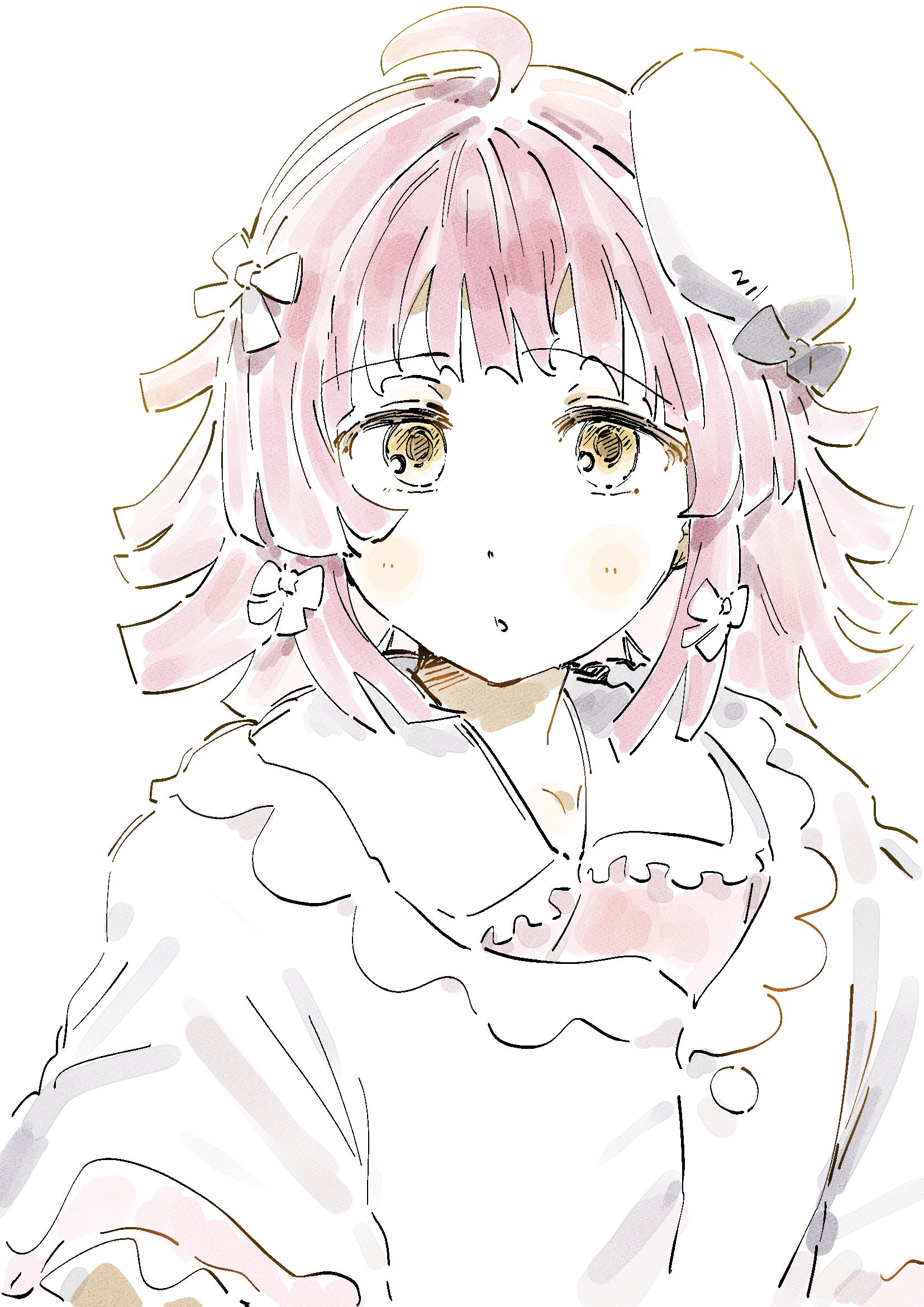 Safebooru - 1girl :o ahoge blunt ends blush commentary request hat ...