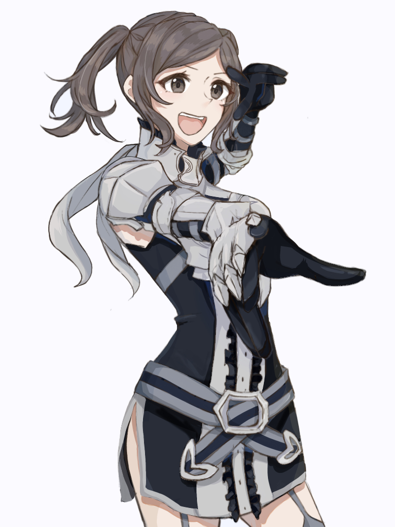 Safebooru - 1girl armor breastplate brown eyes brown hair commentary ...