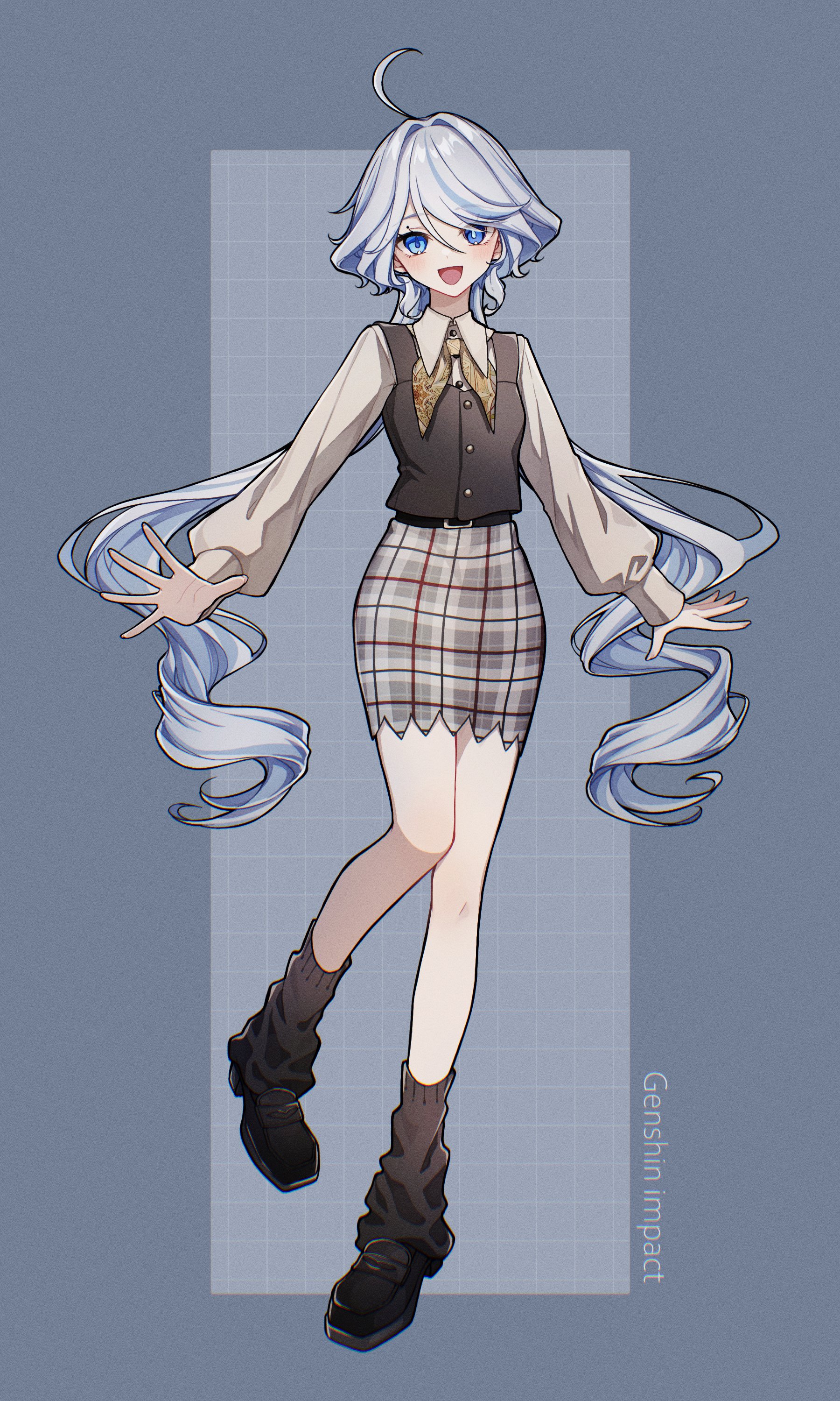 Safebooru - 1girl absurdres ahoge alternate costume belt black shoes ...