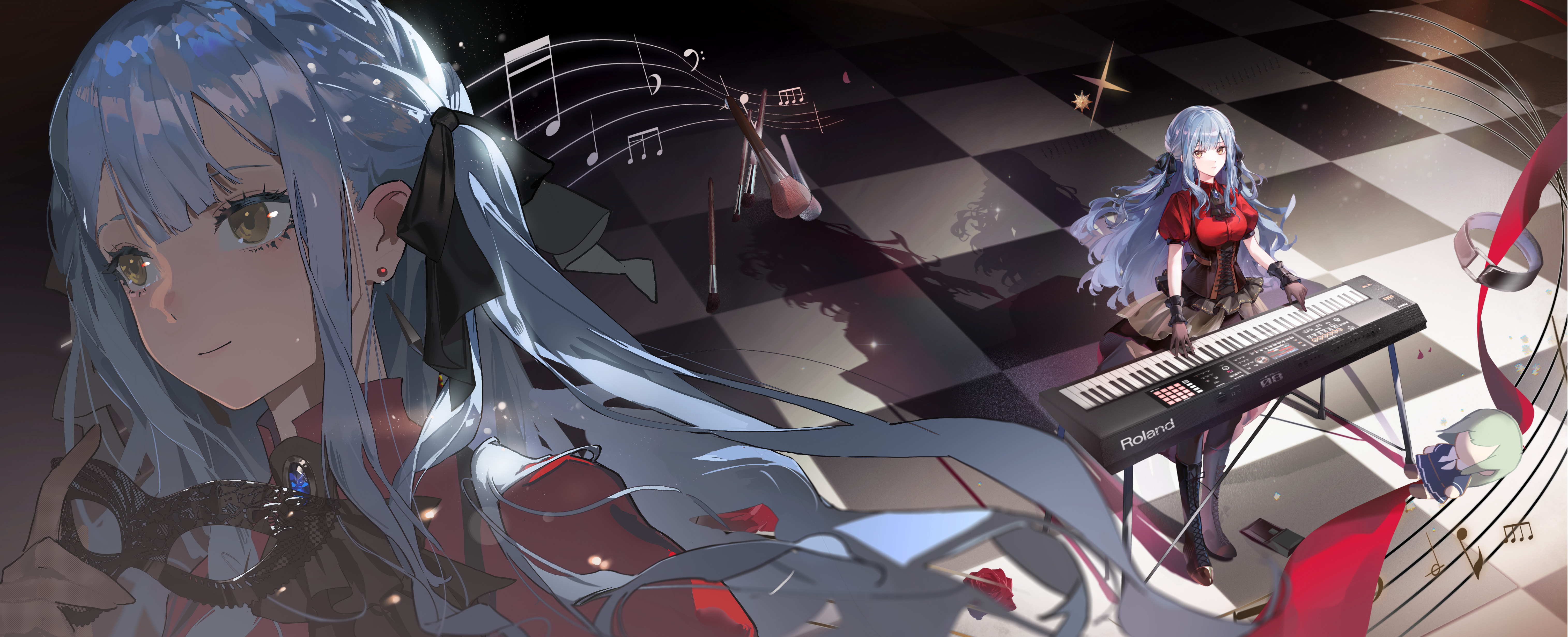 Safebooru - 1girl absurdres art relay artist collaboration ascot bang dream! bang dream! it's ...