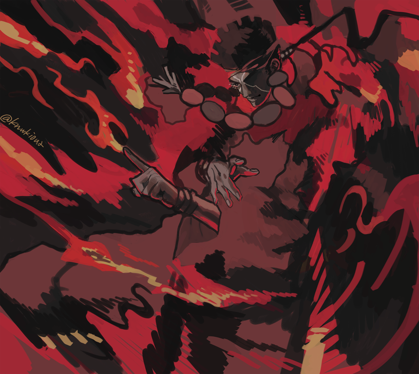 Safebooru - 1boy fire headband jewelry jojo no kimyou na bouken kinouka ...