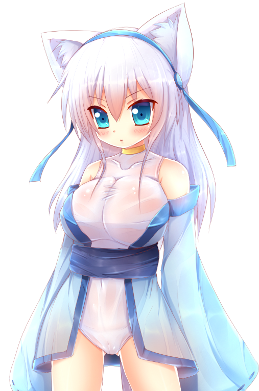 Safebooru - 1girl animal ears blue eyes breasts cat ears cat tail kane-neko large breasts long ...