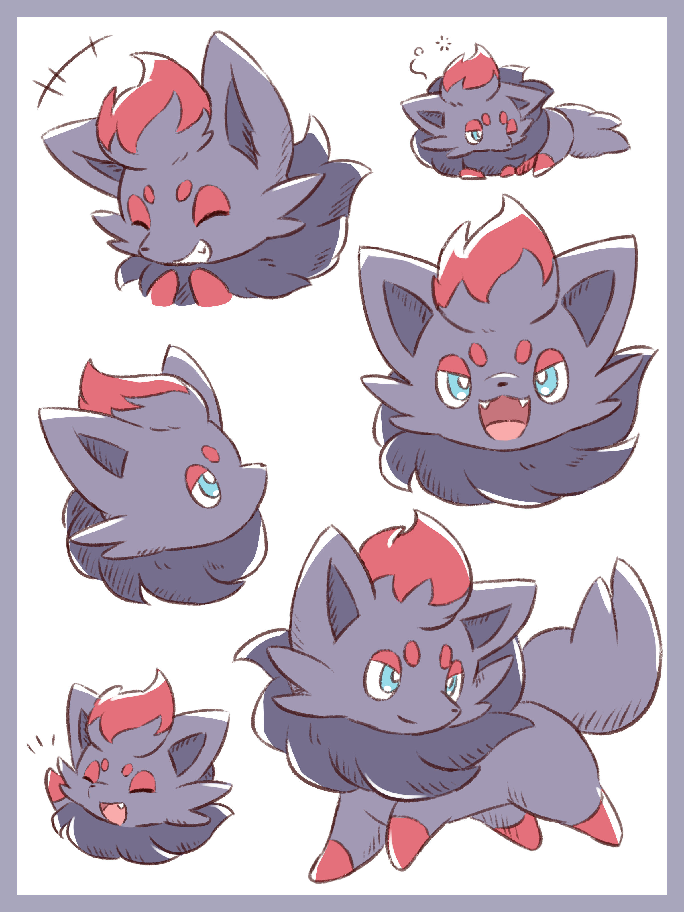 Safebooru - absurdres black fur blue eyes border bright pupils closed ...