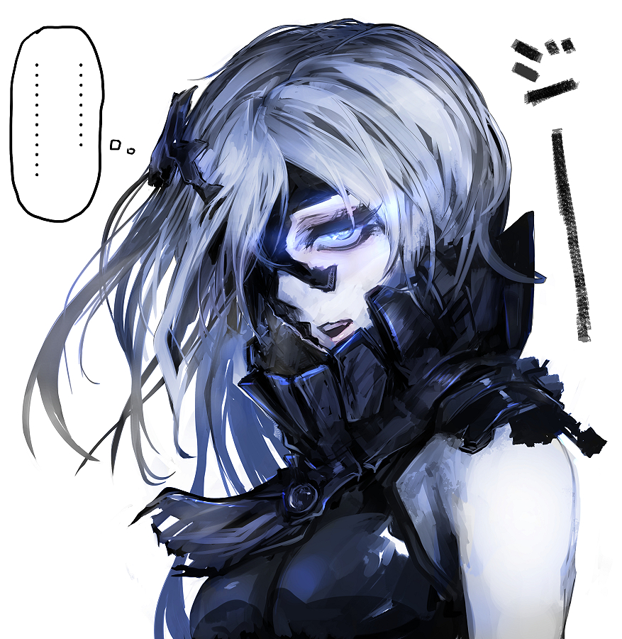 Safebooru 1girl Ascot Bare Shoulders Black Dress Blue Eyes Bust