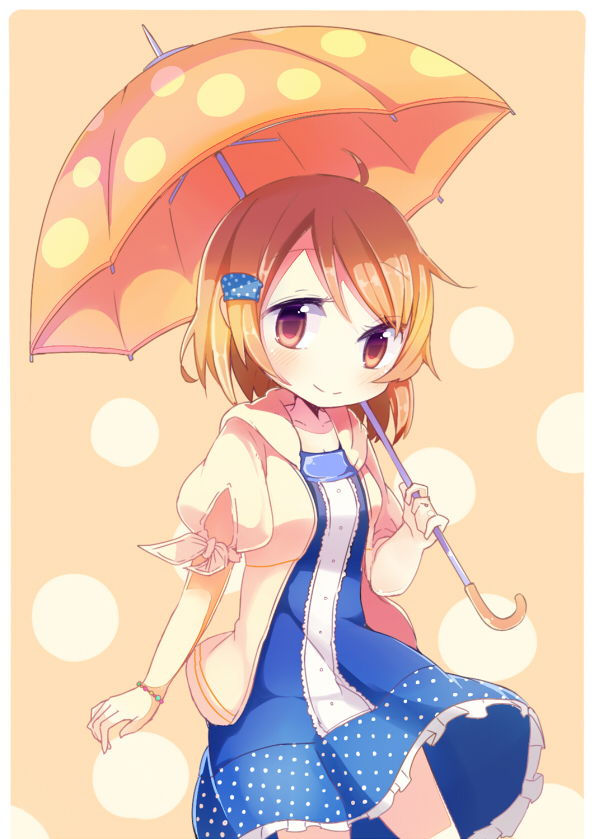Safebooru - blush brown hair dress koizumi hanayo love live! school idol project purple eyes ...