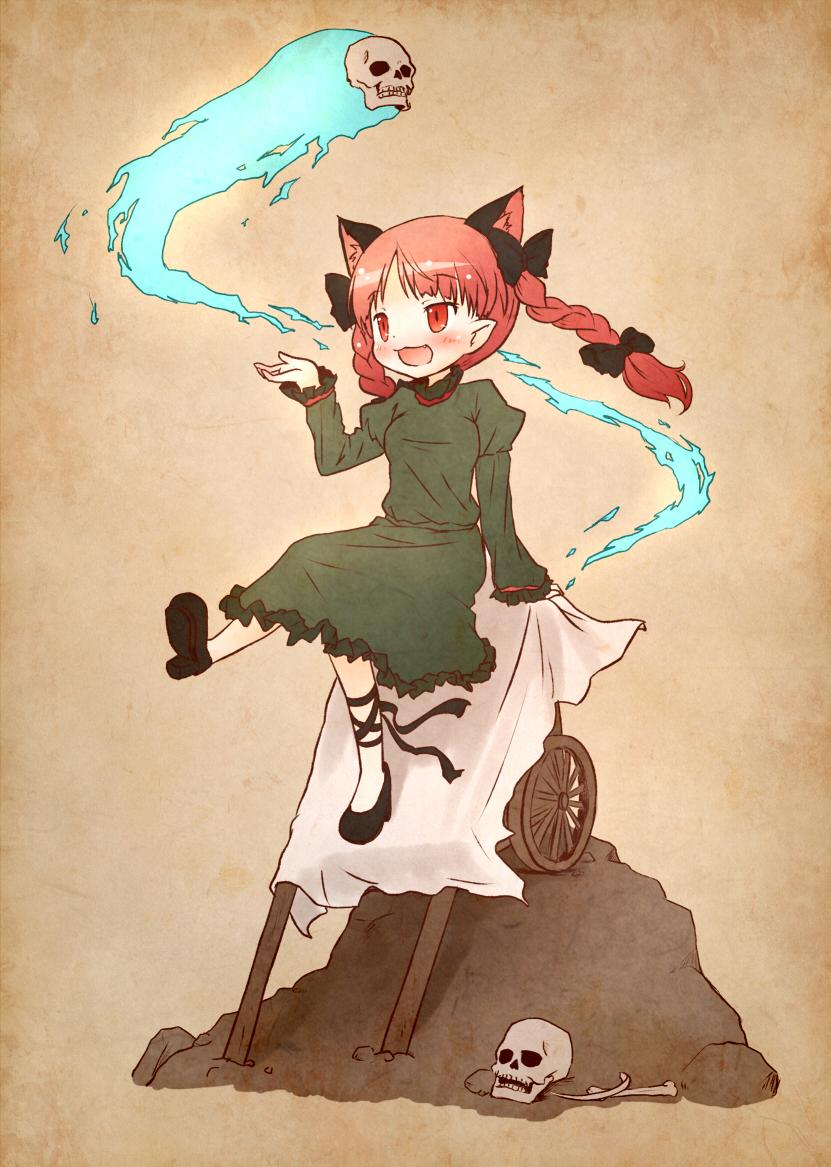 Safebooru - 1girl animal ears arinu bow braid cat ears hair bow ...