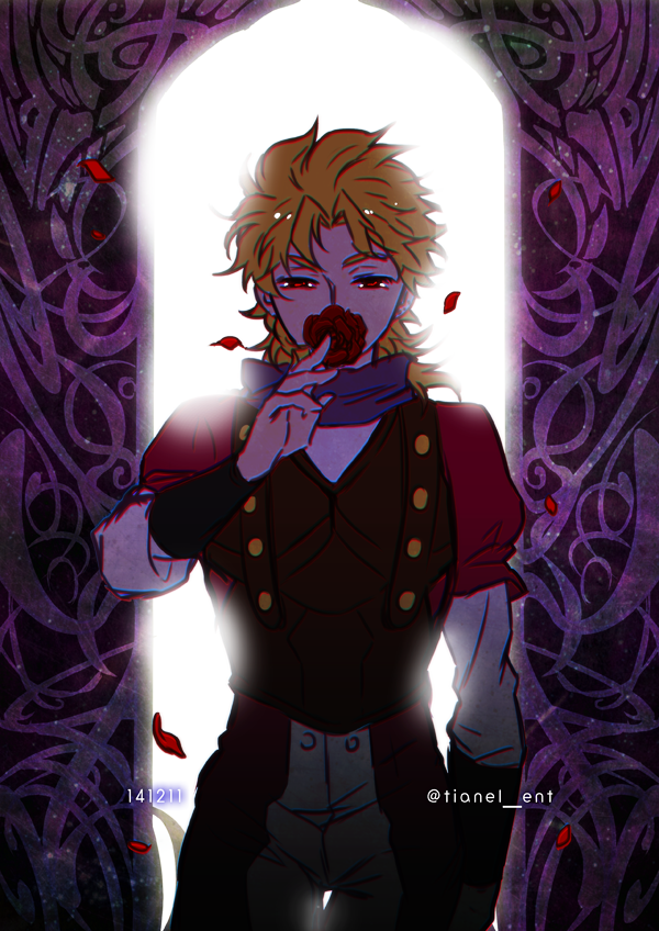 Safebooru - 1boy backlighting blonde hair dated dio brando flower jojo no kimyou na bouken ...