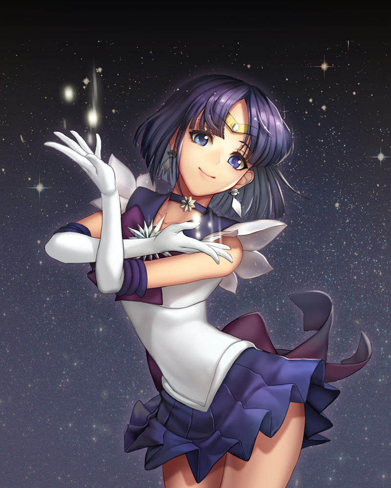 Safebooru - 1girl alternate eye color bishoujo senshi sailor moon black hair blue eyes choker ...
