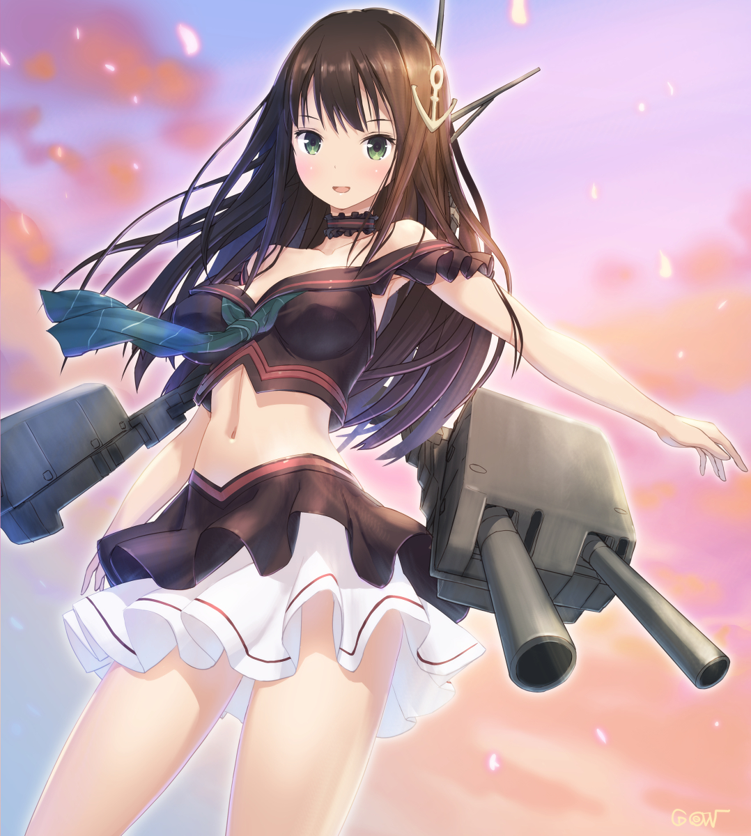 Safebooru - 1girl anchor hair ornament brown hair green eyes highres idolmaster idolmaster ...