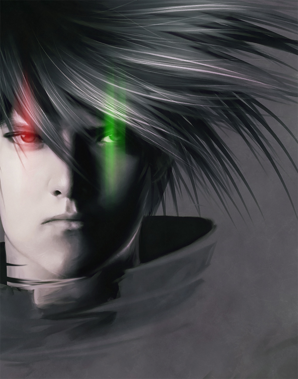Safebooru - blazblue green eyes portrait ragna the bloodedge red eyes ...