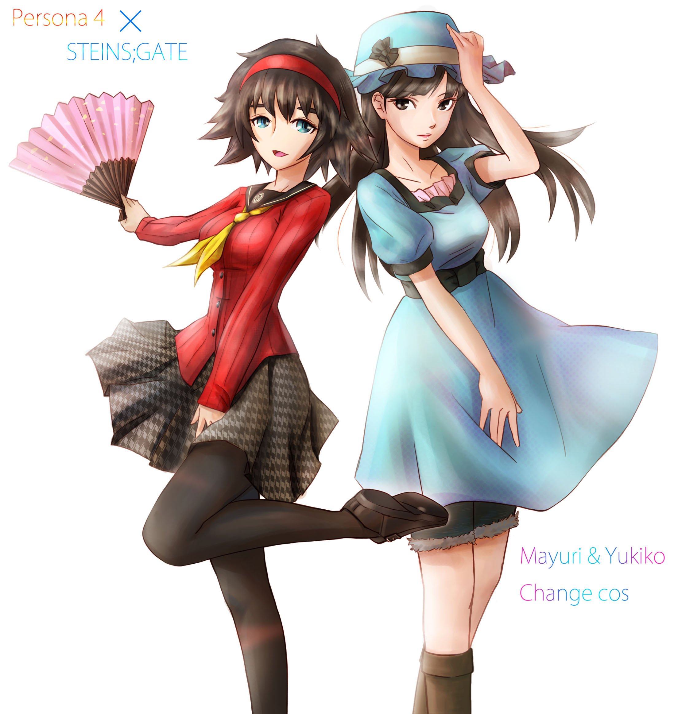 Safebooru 2girls Amagi Yukiko Amagi Yukiko Cosplay Black Hair Black 4977