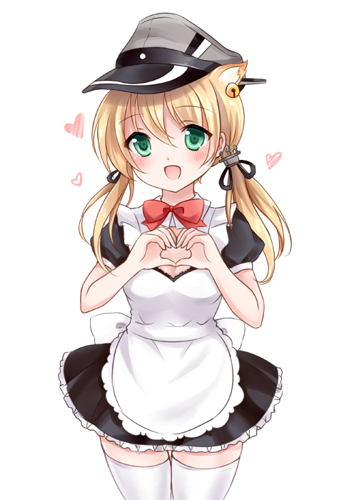 Safebooru - 1girl :d alternate costume animal ears bell bell earrings blonde hair blush bow cat ...