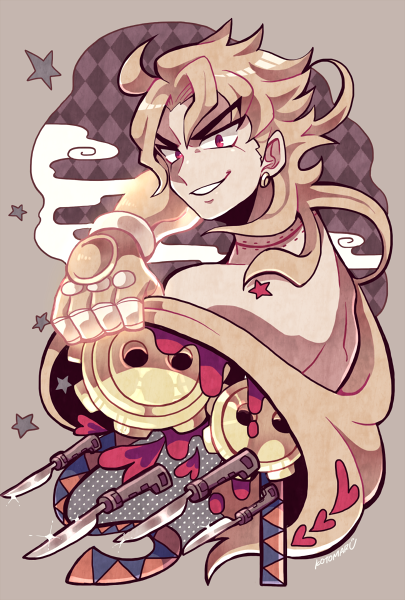 Safebooru - 1boy blonde hair dio brando gears heart joestar birthmark jojo no kimyou na bouken ...