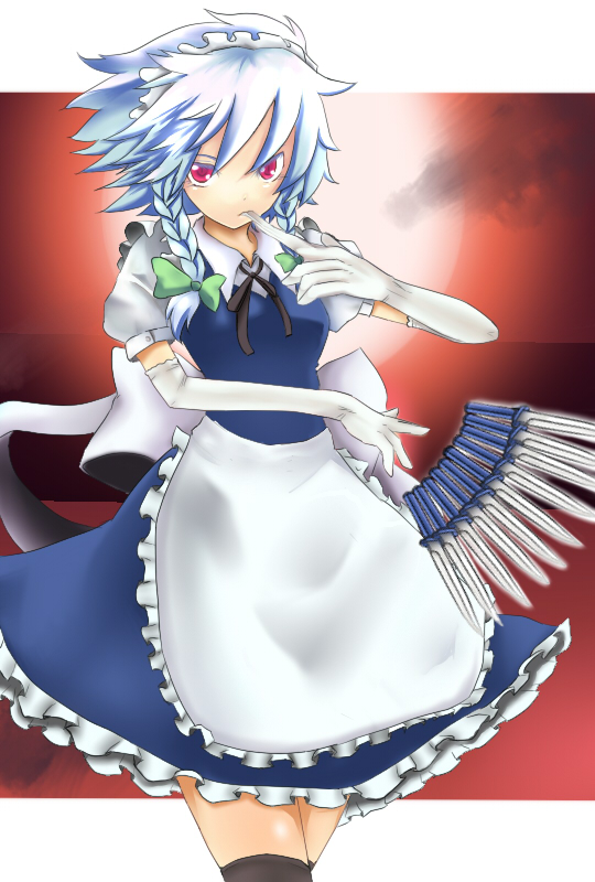 Safebooru - elbow gloves ginji74 ginji (artist) gloves izayoi sakuya ...