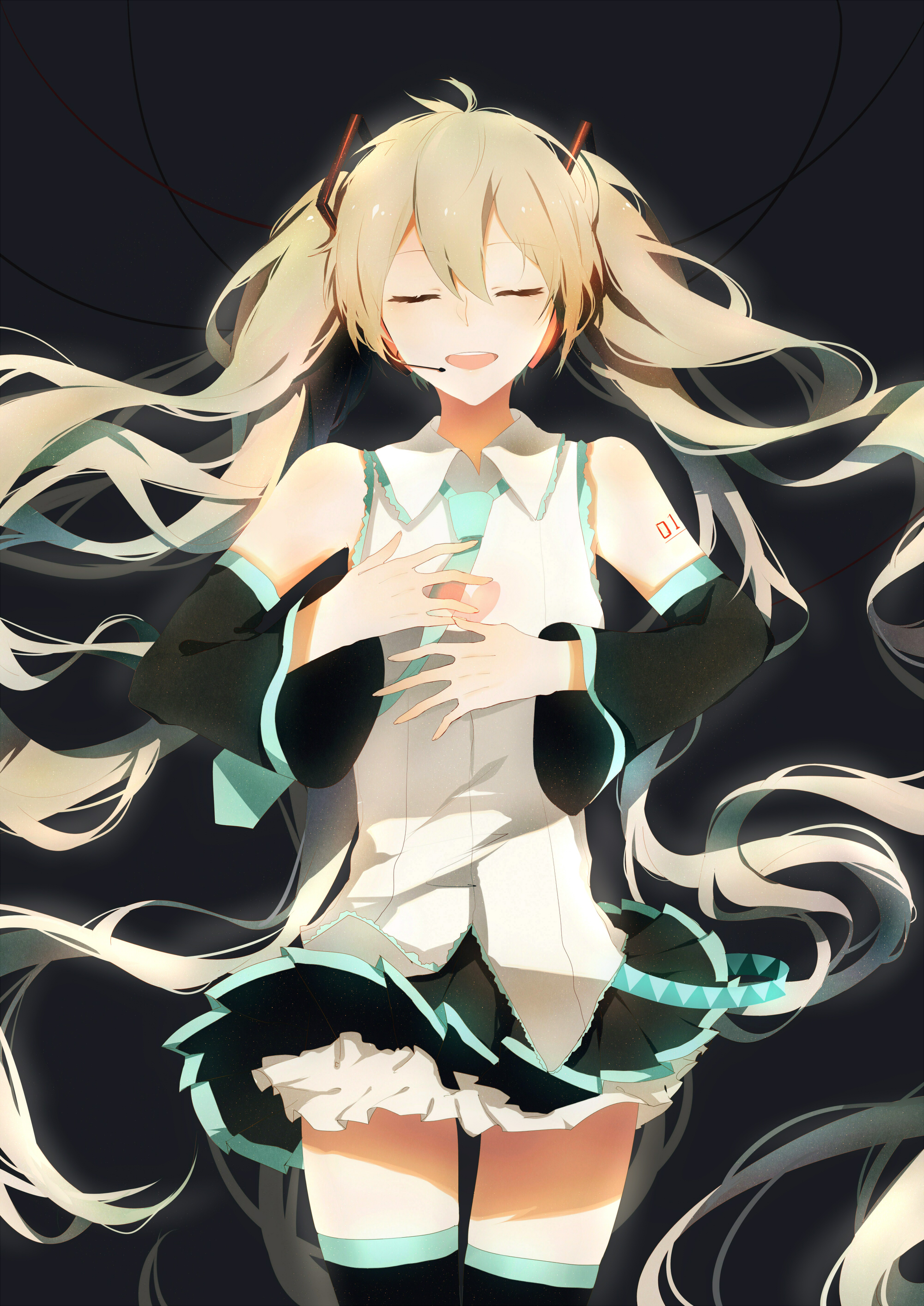 Safebooru - 1girl absurdres alternate hair color black skirt blonde ...