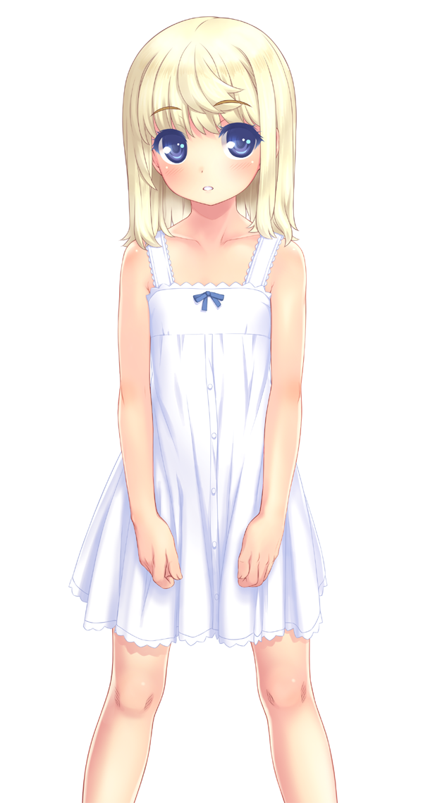Safebooru - 1girl aoi kumiko blonde hair blue eyes child dress looking at viewer original parted ...
