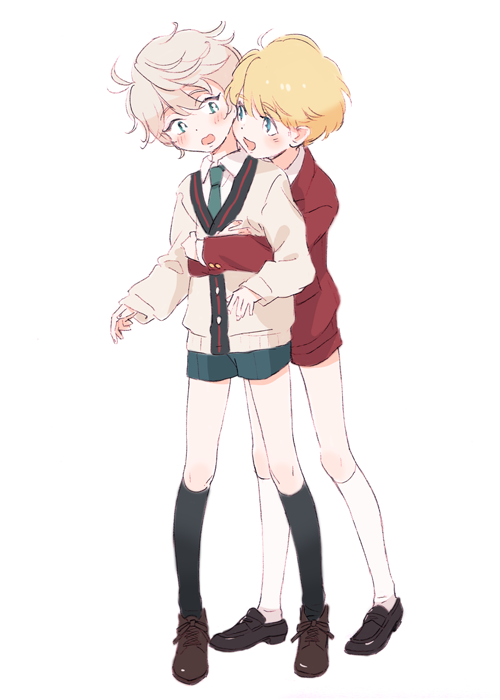 Safebooru - 2boys aldnoah.zero blonde hair blue eyes child hug hug from ...